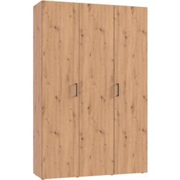 Kleiderschrank wimex "Mugano,in 3 Breiten, 2 Tiefen, viele Farben, Made in Germany", artisan, eiche nachbildung, griffe schwarz, Schr&auml;nke, Artisan-Eiche Nachbildung, B/H/T: 120cm x 185cm x 40cm, Ohne Spiegel, Basic, Holzwerkstoff, Kleiderschrank, mit kurzen Griffen aus Metall, B:120cm H:185cm T:40cm