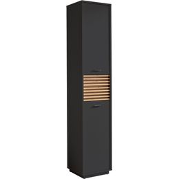 Hochschrank, B:38cm H:191cm T:35cmanthrazit, evoke eichefarben, BASIC BY BALCULINA, FSC-zertifizierter Holzwerkstoff, Badezimmer, Schr&auml;nke, "Liguria