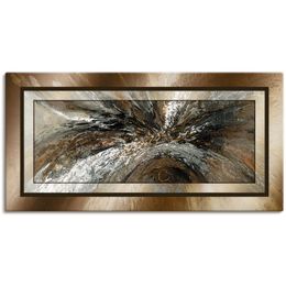 Wandbild Artland "Gold Abstrakt 1", braun (farbe bild(er): braun), B:60cm H:30cm, Bilder, Geschenkartikel, als Alubild, Leinwandbild, Poster in verschied. Gr&ouml;&szlig;en