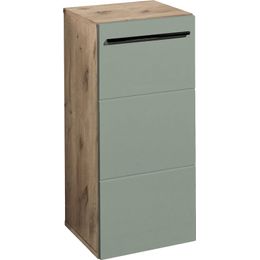 Midischrank BASIC BY BALCULINA "Vista BxHxT 34x72x31 cm", schilfgr&uuml;n, viking oak, B:34cm H:72cm T:31cm, Schr&auml;nke, Midischrank, Breite 34cm, Kunststoffgriffe, Made in Europa