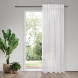 Gardine "Helmine", sanftes wei&szlig;, B:140cm H:245cm, Polyester, HOME LIVING BY GERSTER, Gardinen, Gardine, SB-Schal "Helmine" mit Kombiband