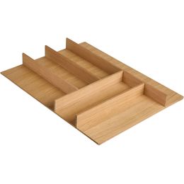 Besteckeinsatz Nobilia, eiche, B:37,8cm H:4,9cm T:47,2cm, Massivholz, Schubladeneins&auml;tze, Besteckeinsatz, Nobilia Zubeh&ouml;r