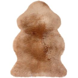 Fellteppich Heitmann Felle "Lammfell farbig - Premium Qualit&auml;t", camelfarben, B:63cm H:70mm L:90cm, Lammfell, Teppiche, Fellteppich, echtes Austral. Lammfell, besonders dicht & weich, verschiedene Gr&ouml;&szlig;en