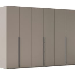 Dreht&uuml;renschrank Rauch "Kleiderschrank Schrank Garderobe W&auml;scheschrank BESTSELLER MONTCLAR", fango, griffe chrom, B:301cm H:223cm T:60cm, Holzwerkstoff, Schr&auml;nke, Dreht&uuml;renschrank, Front in Glas/Hochglanz/Dekor/Grauspiegel in 5 Breiten MADE IN GERMANY, Topseller