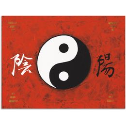 Wandbild Artland "Yin & Yang", rot (farbe bild(er): rot), B:40cm H:30cm, Bilder, f&uuml;r Innen- und Au&szlig;enbereich geeignet, Outdoorbild