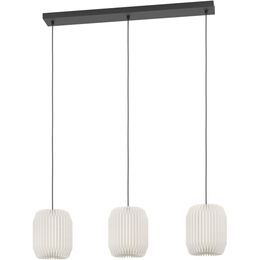 Eglo H&auml;ngeleuchte "BELGRAVE Pendellampe - Stahl - E27 - 3X40W - IP20", schwarz, 3, H: 110cm, 1 Stk., Leuchten, H&auml;ngelampe, Deckenlampe, Wohnzimmer, Esszimmer, L88 x B18 x H110 cm, H&auml;ngeleuchte