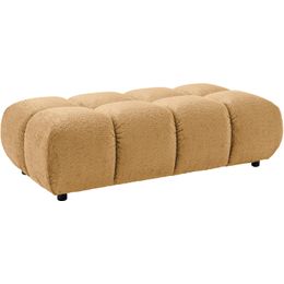 Polsterhocker Home Affaire, B:143cm H:41cm T:73cmold, gold, 100% Polyester, Hocker, "Cozy Bubble, mit eleganter Steppung, weich gepolstert, 143x73