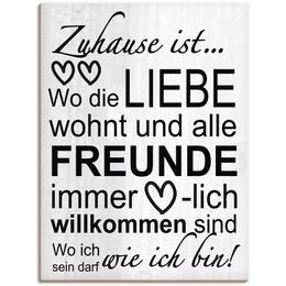 Wandbild Artland "Wo die Liebe wohnt", grau (farbe bild(er): grau), B:30cm H:40cm, Bilder, als Leinwandbild, Poster in verschied. Gr&ouml;&szlig;en