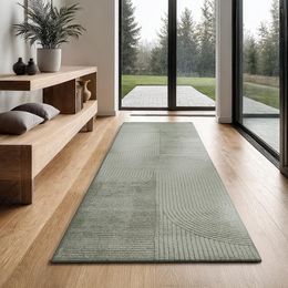 Teppich the carpet "Everest", gr&uuml;n, B:80cm H:14mm L:150cm, Polypropylen, Teppiche, Teppich, moderner Wohnzimmer Teppich hohe Flordichte