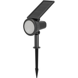 LED Solarleuchte Eglo "Sambuco Solarlampe, Außenlampe, Erdspieß, Gartenstrahler, Kunststoff", schwarz, B:10cm H:37,5cm L:17,5cm, Leuchten, Solarleuchte - L17,5 x B10 x H37,5 cm - schwarz - 3W inkl.