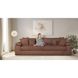 Big-Sofa Home Affaire, B:303cm T:123cmterracota, 100% Polyester, Sofas, "Soft&Cosy XXL, B: 303 cm - OTTO. Verl&auml;ssliche Qualit&auml;t.", Mega-Sofa, Cord