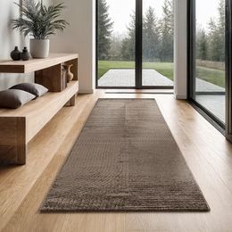Teppich the carpet "Everest", braun, B:80cm H:14mm L:150cm, Polypropylen, Teppiche, Teppich, moderner Wohnzimmer Teppich hohe Flordichte