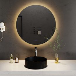 LED-Lichtspiegel Welltime "Toledo rund, Spiegel mit LED Beleuchtung, Badspiegel", transparent, B:80cm, Spiegel, mit Anti-Fog Beschichtung