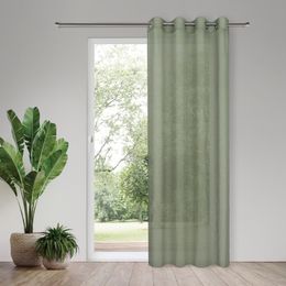 Gardine "Eleonora", gr&uuml;n, B:140cm H:245cm, Polyester, HOME LIVING BY GERSTER, Gardinen, Gardine, SB-&Ouml;senschal "Eleonora"