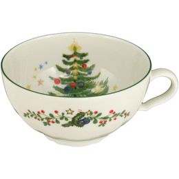 Tasse Seltmann Weiden "Marieluise Weihnachten, Teeobertasse 0,21 l", bunt, B:9,5cm H:5cm Ø:11,5cm, Porzellan, Trinkgefäße, Tasse, mit weihnachtlichem Dekor