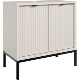 Waschbeckenunterschrank BASIC BY BALCULINA "Lucera Waschbeckenunterschrank, Badezimmerschrank BxHxT 60x60x32", kaschmirfarben, B:60cm H:60cm T:32cm, Holzwerkstoff, Schr&auml;nke, Waschbeckenunterschrank, Breite 60 cm, T&uuml;r L/R montierbar