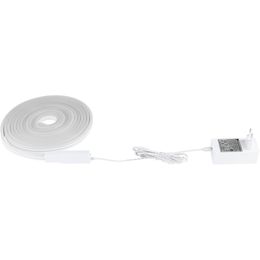 Eglo LED-Streifen "Neon-Stripe-Z LED-Streifen, ZigBee 3.0, App und Sprachsteuerung", wei&szlig;, Flammen 1 Stk., Kabell&auml;nge 5m x Gesamtl&auml;nge 7,1m, Lichterketten, Leuchtband/-stab - L500 x B1,8 x H0,8 cm - wei&szlig; - 30W inkl., LED-Streifen
