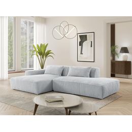 Ecksofa, B:294cm H:71cm T:165cmlight grau, exxpo - SOFA FASHION, Wohnzimmer, Sofas, "Billund modernes Designsofa, bequem und elegant, Breite 294cm,