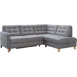 Ecksofa exxpo - SOFA FASHION "Elio, kompakt & bequem, zeitloses Design, Breite 228cm, L-Form", grau (anthrazith), B:228cm H:84cm T:174cm, Sofas, Ecksofa, wahlweise mit Bettfunktion und Bettkasten
