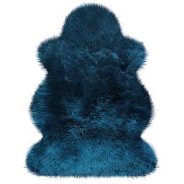 Fellteppich Heitmann Felle "Lammfell farbig - Premium Qualit&auml;t" Gr. 41, blau, B:68cm H:70mm L:100cm, Lammfell, Teppiche, Fellteppich, echtes Austral. Lammfell, besonders dicht & weich, verschiedene Gr&ouml;&szlig;en
