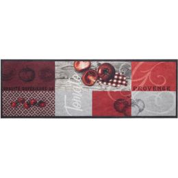 K&uuml;chenl&auml;ufer "TOMATO, Made in Belgium", rot, B:50cm H:6,5mm L:150cm, Polyamid, PRIMAFLOR-IDEEN IN TEXTIL, Teppiche, Motiv Tomaten, mit Schriftzug, rutschhemmend, waschbar, K&uuml;che
