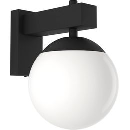 Eglo Wandleuchte "Bufalata Wandlampe, Außenleuchte, Metall, Kunststoff, Kugel, E27, IP44", schwarz, 1, H: 29cm, 1 Stk., Leuchten, Wand-/Deckenleuchte - L20 x H29 x AL27,5 cm - schwarz - 1X40W exkl., Wandleuchte