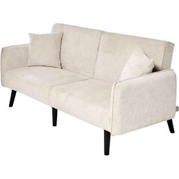 Schlafsofa Jahnke, B:191cm H:83cm T:84cmchampagner, Wohnzimmer, Sofas, "CHILLAX DOT", mit Relax-und Schlaffunktion, inkl. Kissen, Breite 191 cm