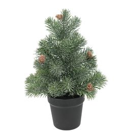 I.GE.A. K&uuml;nstlicher Weihnachtsbaum "Tannenbaum", H: 38cm bisgr&uuml;n, Weihnachtsb&auml;ume, in Jute-Topf, Christbaum Weihnachtsdeko Kunstbaum kleiner Dekobaum