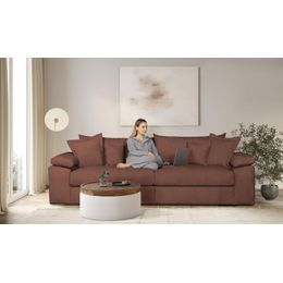 Big-Sofa Home Affaire, B:246cm T:123cmterracota, 100% Polyester, Sofas, "Soft&Cosy XL, B: 246 cm - OTTO. Verl&auml;ssliche Qualit&auml;t.", Mega-Sofa, Cord