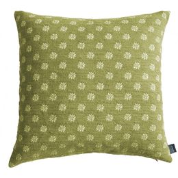 Dekokissen Pad "EDEL, Made in Europe", gr&uuml;n (gr&uuml;n, gemustert), B:45cm L:45cm, Obermaterial: 64% Baumwolle, 18% Polyacryl, 12% Polyester, 4% Wolle, 2% Viskose, Dekokissen_Sitzkissen_Kissenh&uuml;llen, Kissenbezug ohne F&uuml;llung, Motiv Edelwei&szlig;, 1 St&uuml;ck, 30x50cm & 45x45 cm