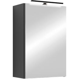 Spiegelschrank ByLiving "Serie Spree, in vielen Breiten erh&auml;ltlich", anthrazit, B:40cm H:60cm T:15cm, FSC-zertifizierter Holzwerkstoff, Schr&auml;nke, Spiegelschrank, Soft-Close, LED Beleuchtung mit Schalter- und Steckdosenbox