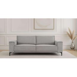 3-Sitzer OTTO HOME, B:224cm H:85cm T:83cmlight grau, 92%PES 8%NY, Sofas, "OLAND, B: 224 cm - Skandi-Design", Struktur, Flachgewebe, Luxus-Microfaser,