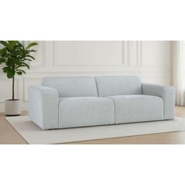 3-Sitzer OTTO HOME "Koa, 228 cm, Modulsofa in Cord, Chenille, Struktur, Webstoff", light grau, B:228cm H:88cm T:98cm, 100% Polyester, Sofas, Designsofa, weicher Lounge-Sitzkomfort, Welleunterfederung, bodentief
