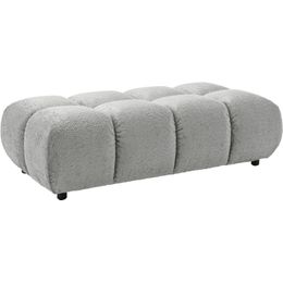 Polsterhocker Home Affaire, B:143cm H:41cm T:73cmlight, grau, 100% Polyester, Hocker, "Cozy Bubble, mit eleganter Steppung, weich gepolstert, 143x73