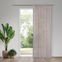 Gardine "Iwana", beige, B:140cm H:245cm, Polyester, HOME LIVING BY GERSTER, Gardinen, Gardine, SB-Schal "Iwana" mit Kombiband