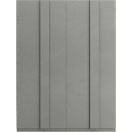 Dreht&uuml;renschrank Inosign "Jupiter, Kleiderschrank in 3 Breiten, trendiges Steingrau, Griffblende", steinfarben (ardesia), B:183cm H:240cm T:55cm, FSC-zertifizierter Holzwerkstoff, Schr&auml;nke, Dreht&uuml;renschrank, B/H 183/240 cm, 4-t&uuml;rig, 22 mm starker Boden, funktional