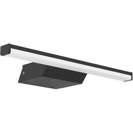 Eglo Spiegelleuchte "Regello-Z Spiegelleuchte, ZigBee 3.0, Bad Wandlampe, IP44, Lampe", schwarz, 1, H: 4cm, 1 Stk., Leuchten, Wand-/Deckenleuchte - L60 x H4 x AL13 cm - schwarz - 12W inkl., Spiegelleuchte