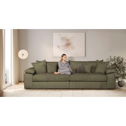 Big-Sofa Home Affaire, B:303cm T:123cmolive, 100% Polyester, Sofas, "Soft&Cosy XXL, B: 303 cm - OTTO. Verl&auml;ssliche Qualit&auml;t.", Mega-Sofa, Cord oder