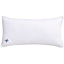 &Auml;lgdr&ouml;m Federkopfkissen &Auml;LGDR&Ouml;M "Lodiken Kopfkissen 40x80 cm, 80x80 cm", wei&szlig;, B:40cm L:80cm, Bezug: 100% Baumwolle. F&uuml;llung: 100% Federn, Kopfkissen, Kissen, DOWNPASS zertifiziert und NOMITE