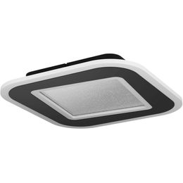 Eglo Deckenleuchte "Macchoni Deckenlampe, Kristall Deckenleuchte mit Fernbedienung, Lampe", schwarz, 1, H: 5cm, 1 Stk., Leuchten, Wand-/Deckenleuchte - L38 x B38 x H5 cm - schwarz, wei&szlig; - 20W inkl., Deckenleuchte
