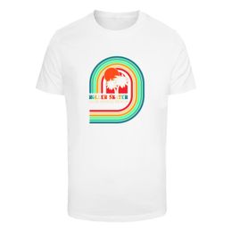 T-Shirt MisterTee "MisterTee Herren Roller Skater Tee", Damen, Gr. L, weiß, 100% Baumwolle, bedruckt, normal, Rundhals, Shirts T-Shirt