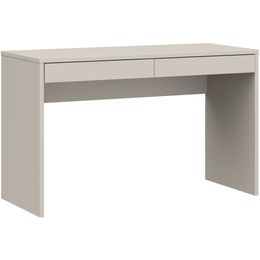 Schreibtisch FORTE "Milles", sand, sand, sand, B:124,8cm H:77,3cm T:53,1cm, Tische, Schreibtisch, 2 Schubk&auml;sten mit Vollauszug, B/H/T 124,8/77,3/53,1 cm
