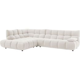 Ecksofa Home Affaire, B:324cm H:85cm T:211cmwei&szlig;, 95% Polyester, 5% Nylon, Sofas, "Cozy Bubble, mit klappbarer Armlehne, Breite 324 cm", mit
