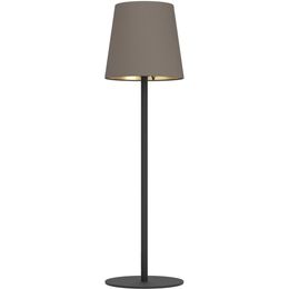 Eglo Tischleuchte "Fiorana Tischlampe, Nachttischlampe, Metall und Textil, E14, Lampe", schwarz, 1, Ø 15cm H: 53cm, 1 Stk., Leuchten, Tischleuchte - H53 x Ø15 cm - schwarz - 1X40W exkl., Tischleuchte