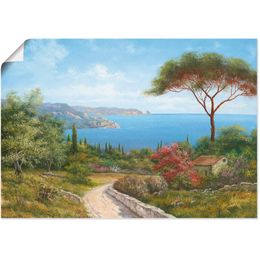 Wandbild Artland "Haus am Meer", gr&uuml;n (farbe bild(er): gr&uuml;n), B:70cm H:50cm, Papier, Bilder, als Leinwandbild, Poster in verschied. Gr&ouml;&szlig;en
