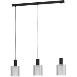 Eglo H&auml;ngeleuchte "GOROSIBA Pendellampe - Stahl - E27 - 3X40W - IP20", schwarz, 3, H: 110cm, 1 Stk., Leuchten, H&auml;ngelampe, Deckenlampe, Wohnzimmer, Esszimmer, L85 x B15 x H110 cm, H&auml;ngeleuchte