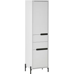Hochschrank, B:40cm H:155cm T:35cmwei&szlig; matt, schwarz, BASIC BY BALCULINA, FSC-zertifizierter Holzwerkstoff, Badezimmer, Schr&auml;nke, "Avanto 40x155x35