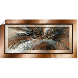 Wandbild Artland "Gold Abstrakt 1", braun (farbe bild(er): braun), B:60cm H:30cm, Bilder, Geschenkartikel, als Alubild, Leinwandbild, Poster in verschied. Gr&ouml;&szlig;en