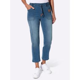 7/8-Jeans Casual Looks, Herren, Gr. 54, Normalgr&ouml;&szlig;en, blau, stone, washed, 81% Baumwolle, 17% Polyester, 2% Elasthan, unifarben, 7/8-L&auml;nge, Jeans