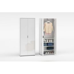Mehrzweckschrank Inosign "Stauraumschrank, Breite 72,5 cm, H&ouml;he 178 cm", wei&szlig; hochglanz, B:72,5cm H:178cm T:36cm, FSC-zertifizierter Holzwerkstoff, Schr&auml;nke, Mehrzweckschrank, 2 T&uuml;ren, 4 Einlegeb&ouml;den,1 Auszugsstange - Schrank hochglanz lackiert